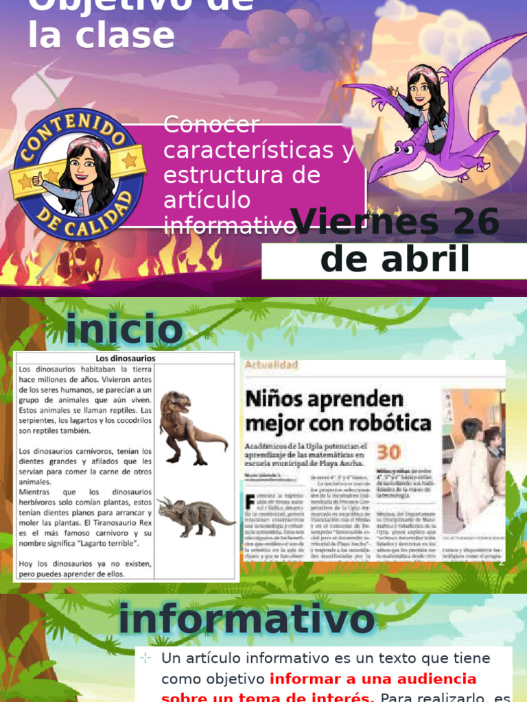 Estructura de Artículos Informativos | PDF