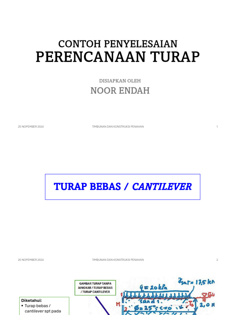 Contoh Penyelesaian Turap 20nop2024 | PDF