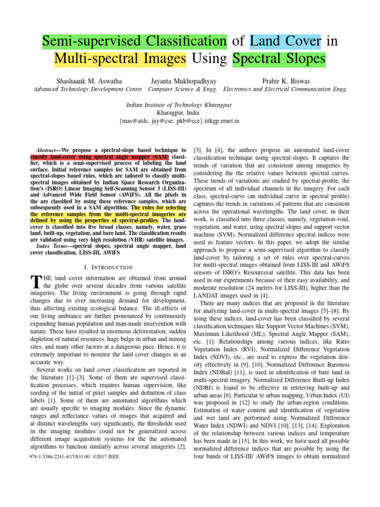 2017_Semi-supervised_Classification_of_Land_Cover_in_Multi-spectral_Images_Using_Spectral_Slopes ...