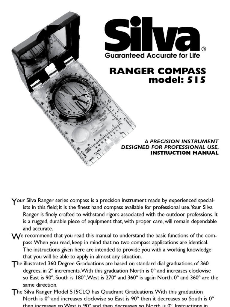 Silva Ranger 515 Compass Manual | PDF | Compass | Navigation