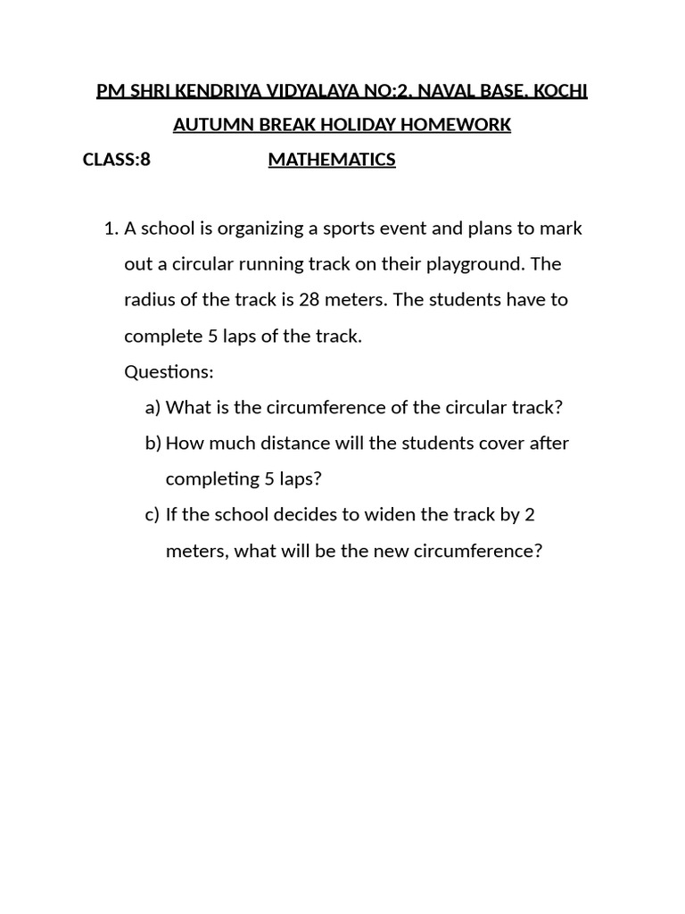 Class 8 Maths HHW | PDF