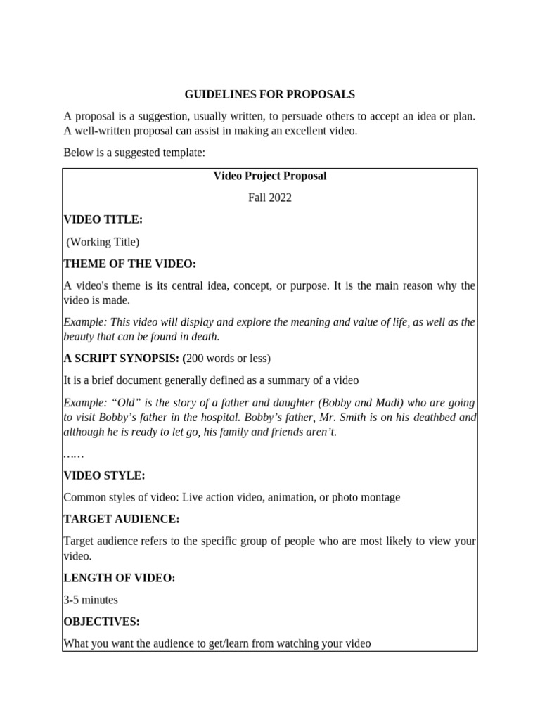 Proposal Guideline | PDF