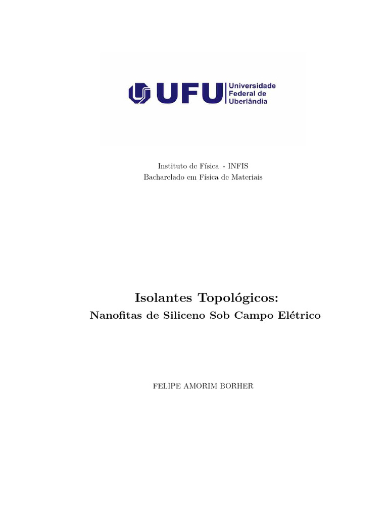 Isolantes Topológicos em Siliceno | PDF | Elétron | Magnetismo