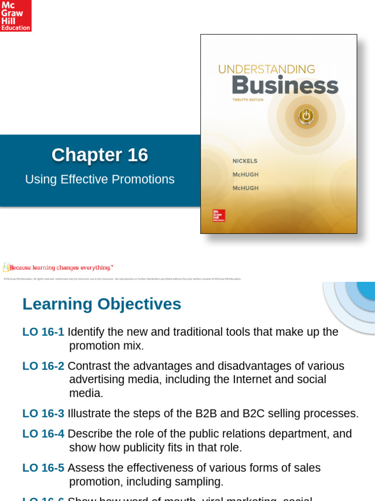 Nickels 12e UB PPT Student Ch16 | PDF | Sales | Advertising