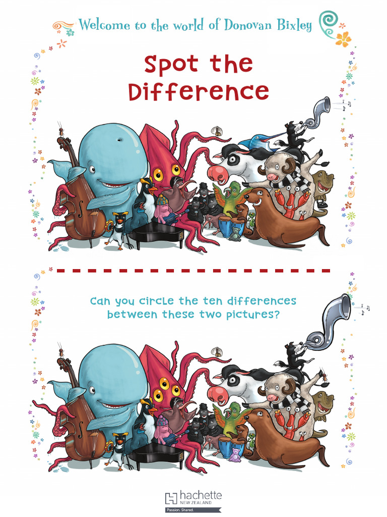 Activity Sheets_Donovan Bixley_Spot the Difference | PDF