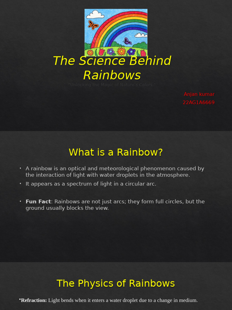 How Rainbows Form and Their Types | PDF | Rainbow | Electromagnetic ...