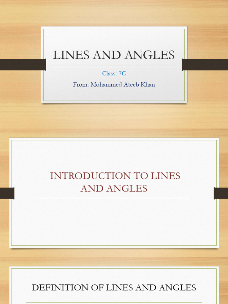 Lines and Angles | PDF