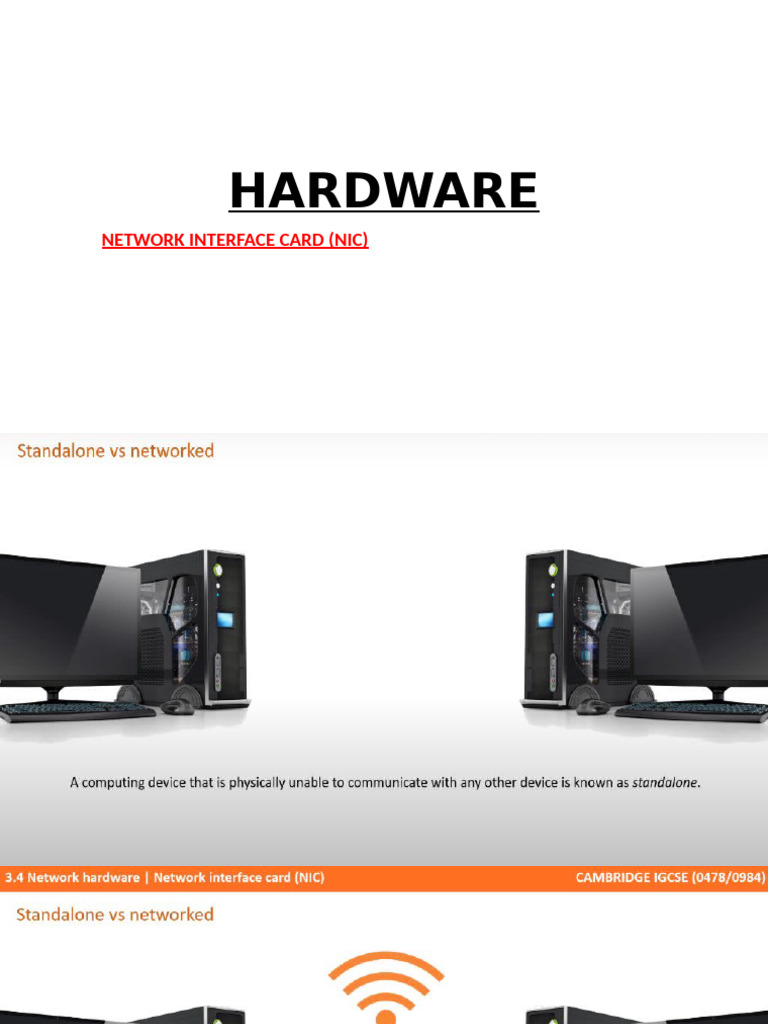 HARDWARE Network Interface Card (NIC) | PDF
