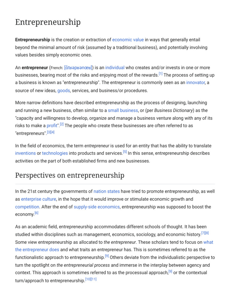 Understanding Entrepreneurship Basics | PDF | Entrepreneurship | Business