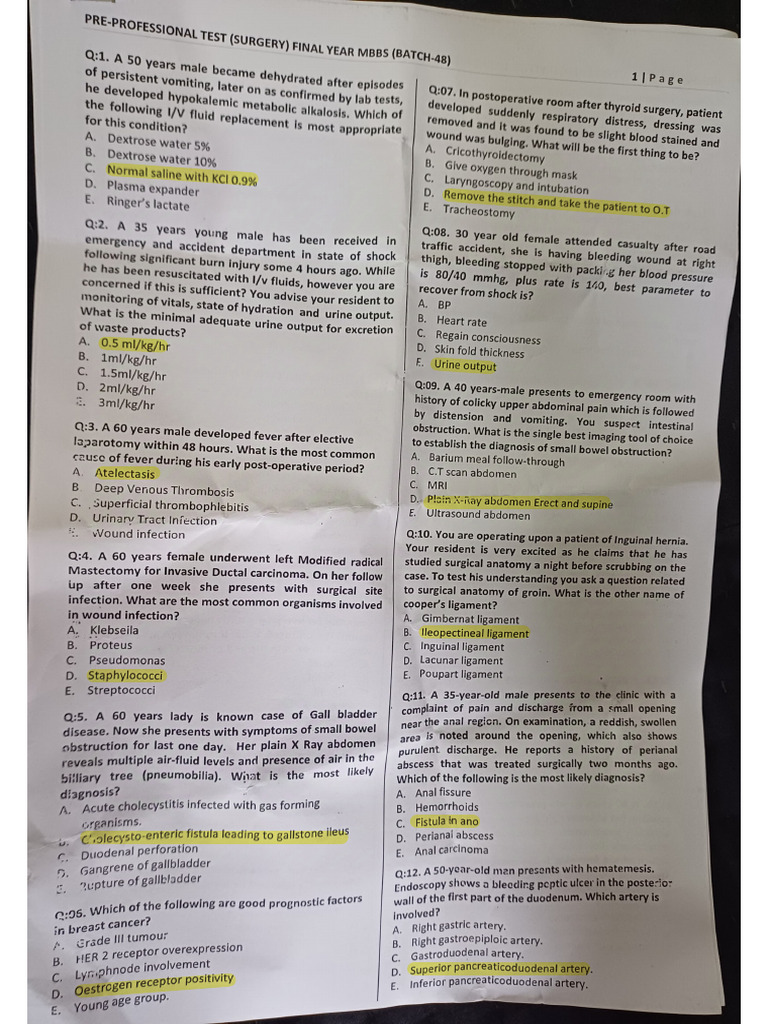 Batch 48 Surgery Preproff by Ahmar Bajkani | PDF