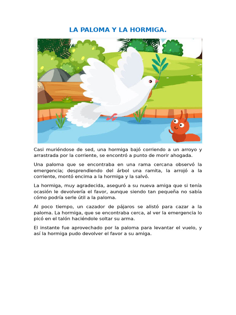 La Paloma y La Hormiga | PDF