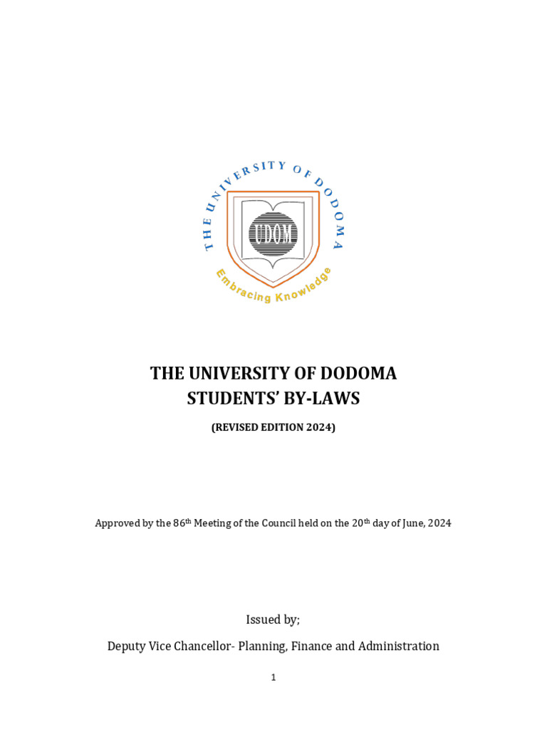 Udom Students by Laws 2024 | PDF | Forgery