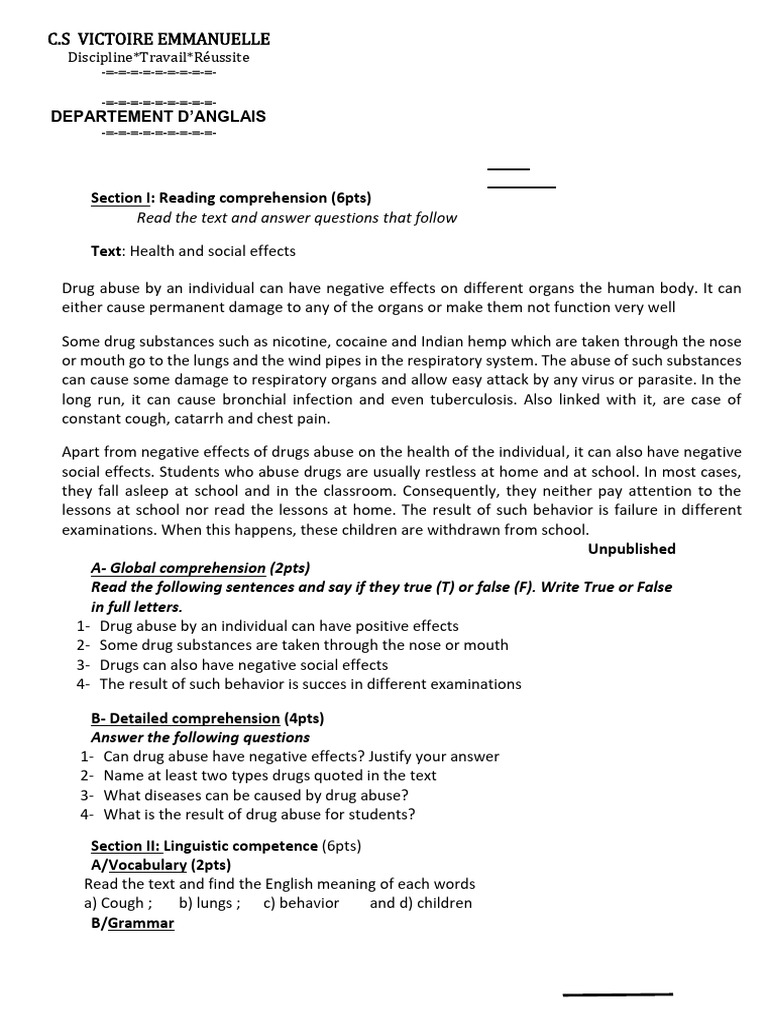 FIRST TERM EXAM VE PS | PDF | Linguistics FIRST TERM EXAM VE PS | PDF | Linguistics