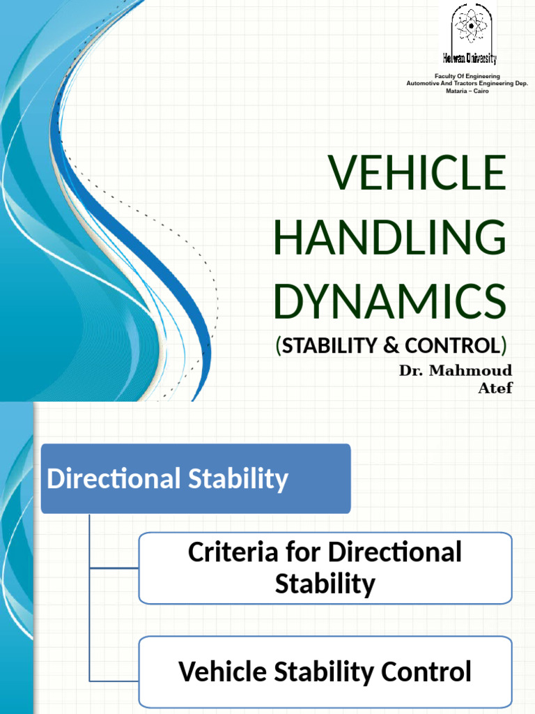 04) Vehicle Handling Dynamics (Stability & Control) | PDF | Applied ...