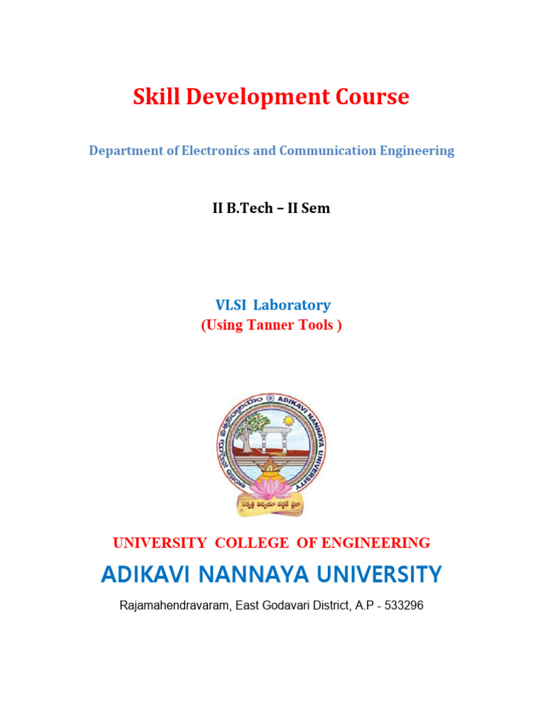 VLSI Tanner Tool | PDF | Logic Gate | Cmos