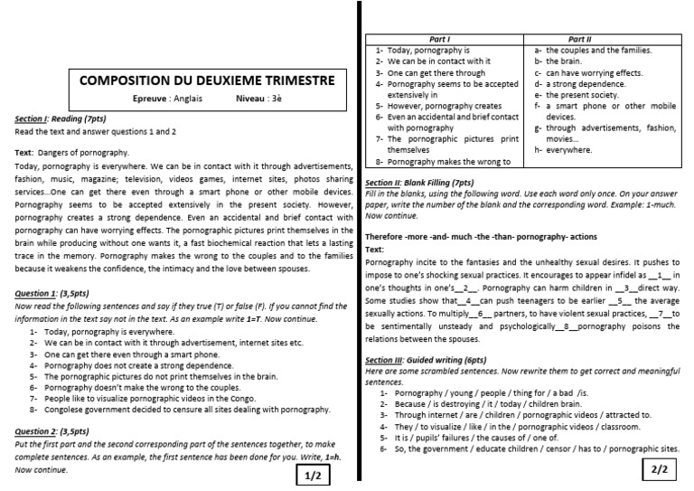 3eme compo | PDF | Sexuality | Human Sexuality