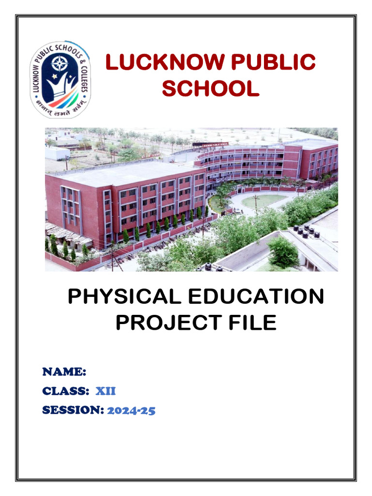 Lucknow Public School: Physical Education Project File | PDF