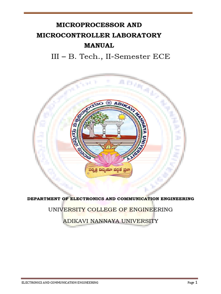 MPMC Final - ECE | PDF | Central Processing Unit | Assembly Language