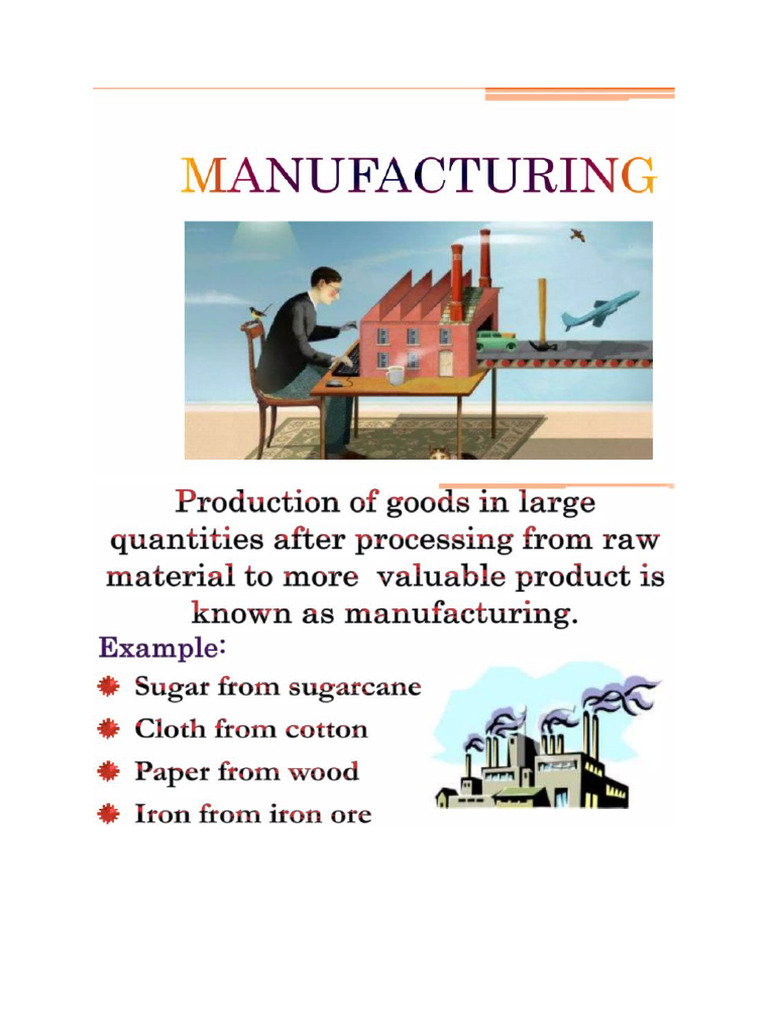 MANUFACTURING INDUSTRIES PPT | PDF