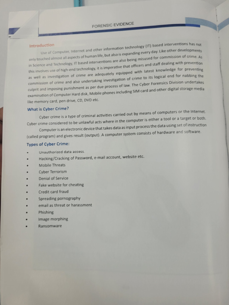 Cyber Crime & Forensics Guide | PDF | Computer Forensics | Cybercrime