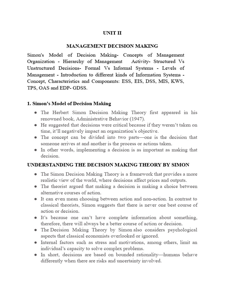 mis2.docx | PDF | Decision Making | Information