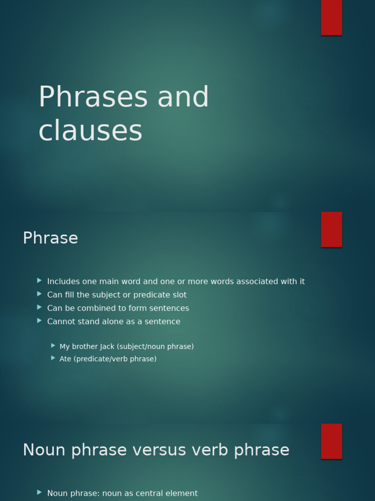 Understanding Phrases and Clauses | PDF