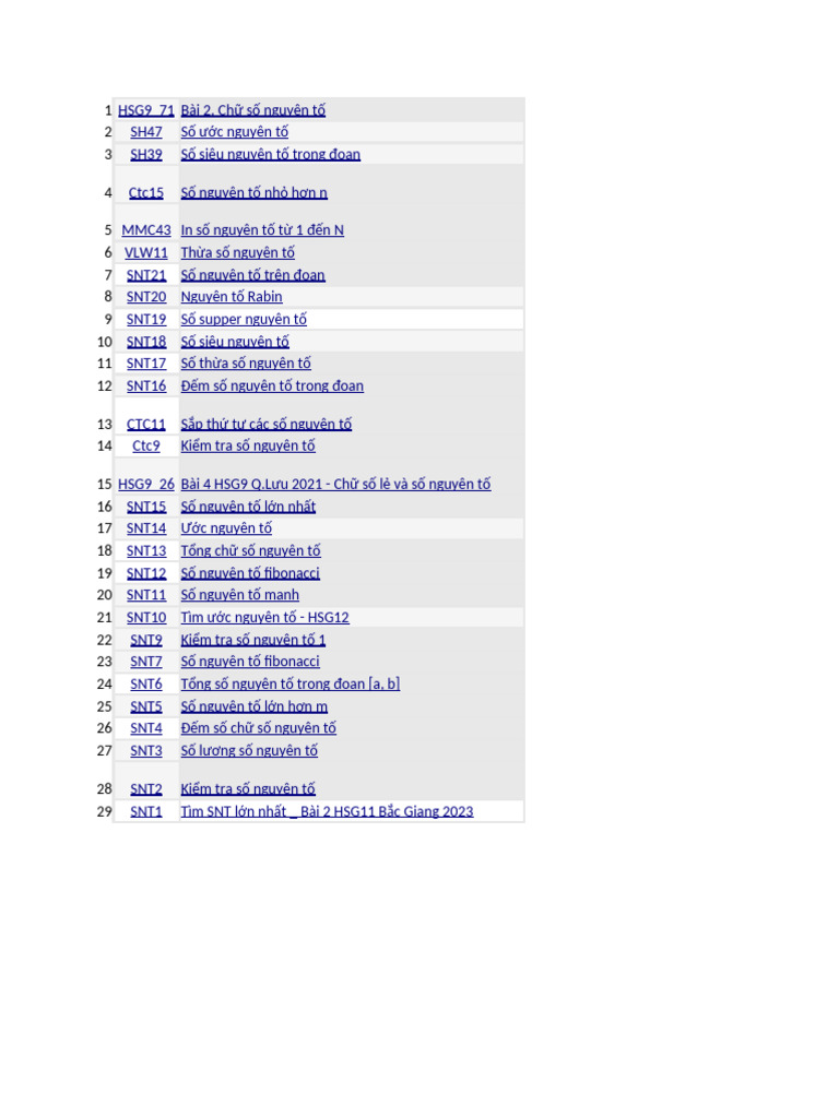 BT So Nguyen To | PDF