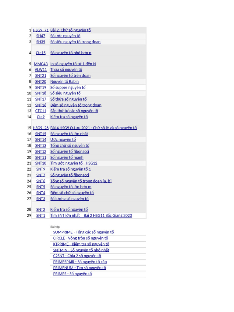 BT So Nguyen To | PDF