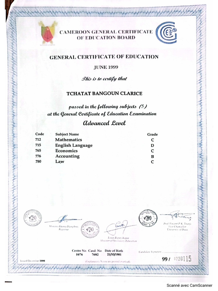 High School Certificate | PDF