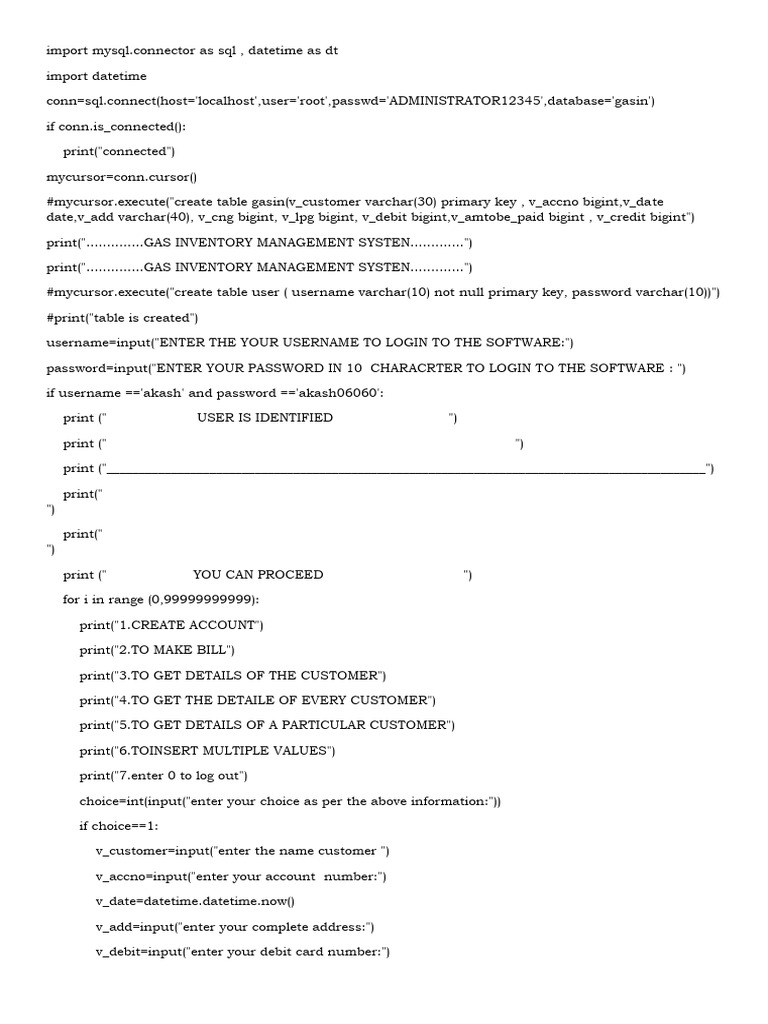 GAS BOOKING MANAGEMENT SYSTEM | PDF | User (Computing) | Data Management