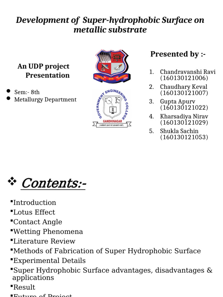Proj | PDF | Hydrophobe | Chemistry