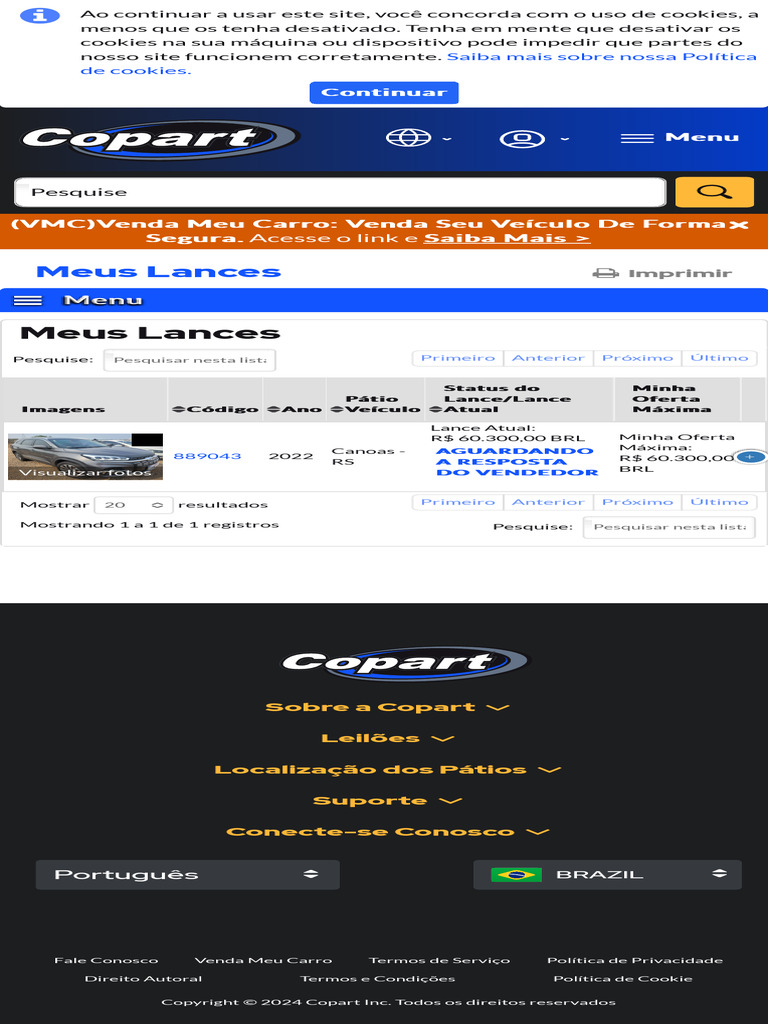 Copart – Líder em leilões de automóveis de seguro e sinistrados | PDF | Informática