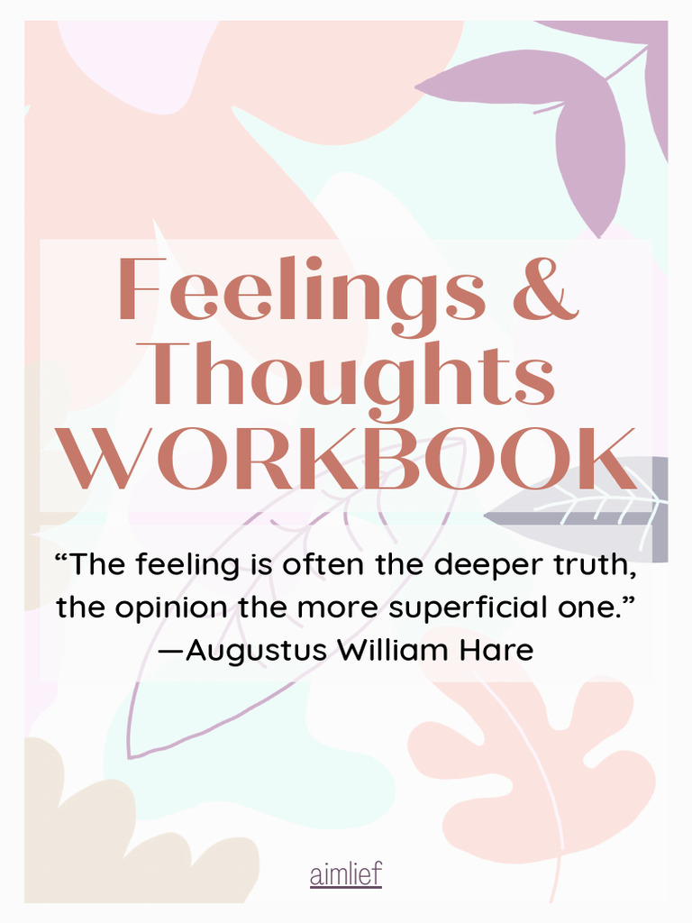 Feelings and Thoughts Workbook | PDF | Feeling | Thought