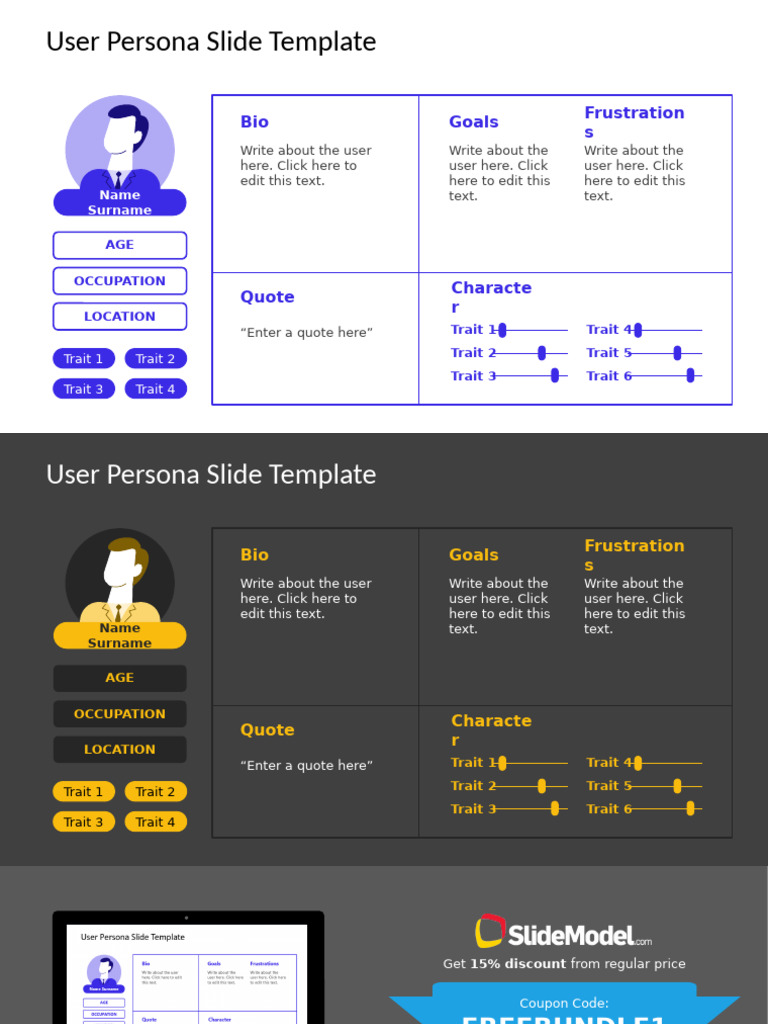 FF0468 01 User Persona Powerpoint Template 16x9 1 | PDF | Software | Computing