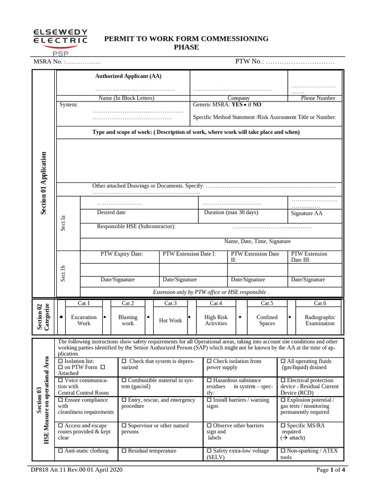 PTW Commissioning | PDF | Safety | Occupational Safety And Health