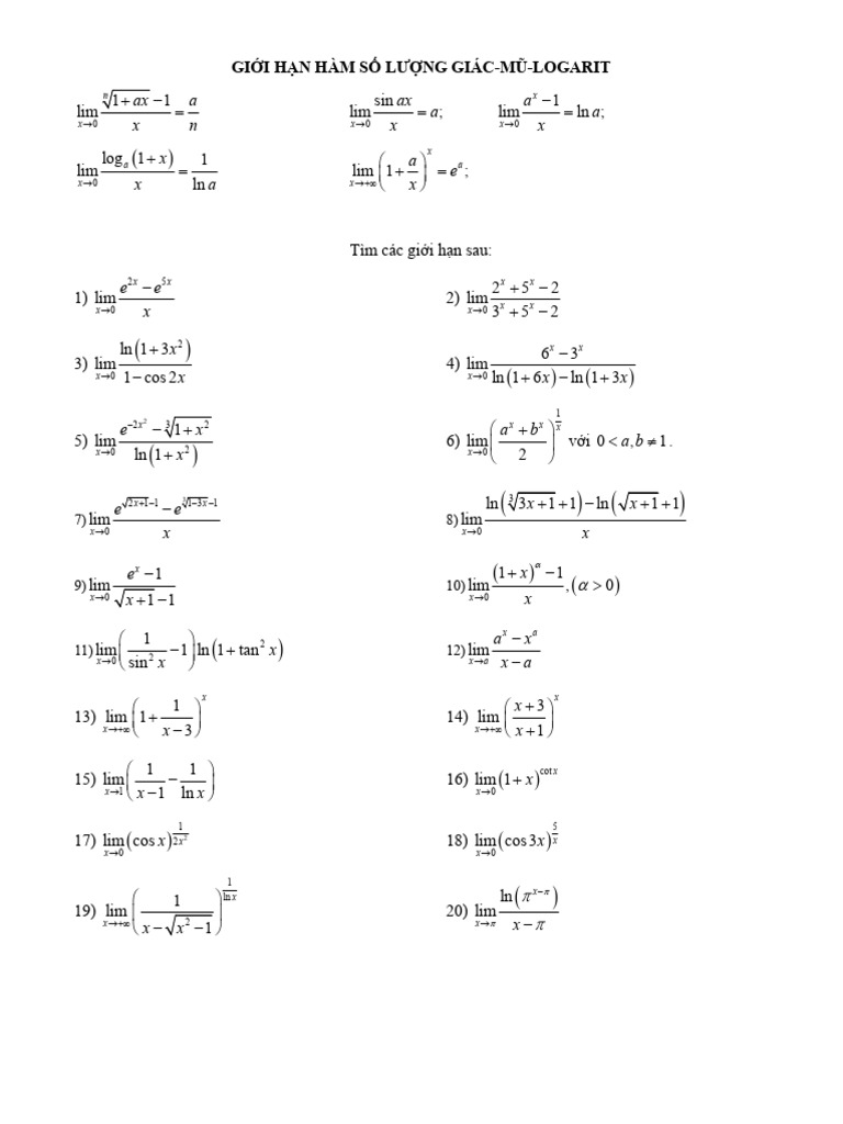 BT Gi I H N HS Lư NG Giác-Mũ-Logarit | PDF