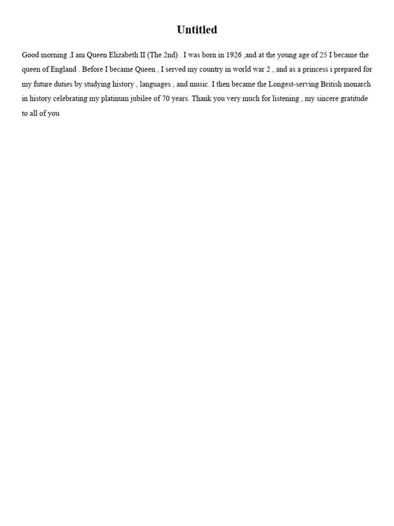Queen Elizabeth | PDF