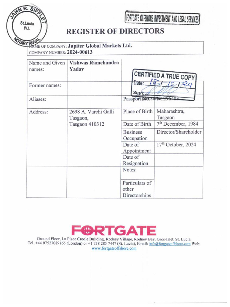 Register of Directors | PDF