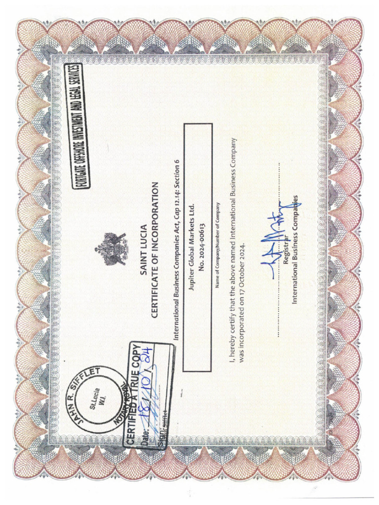 Certificate of Incorporation | PDF