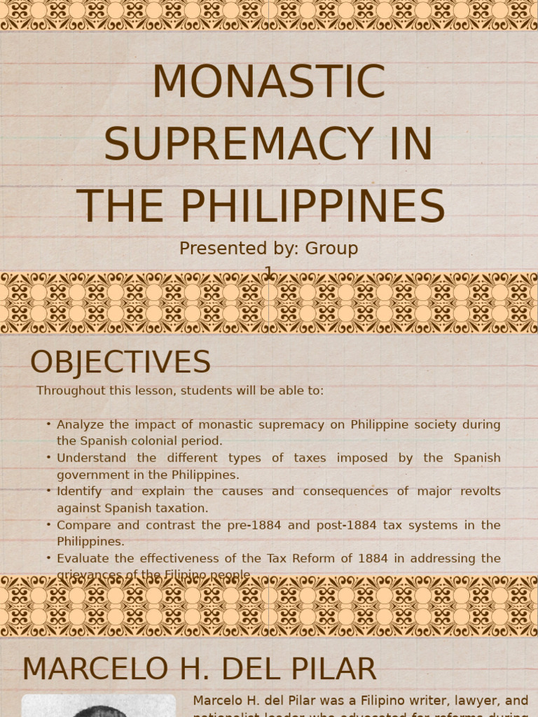 Group 1 Monastic Supremacy in The Philippines | PDF | Philippines