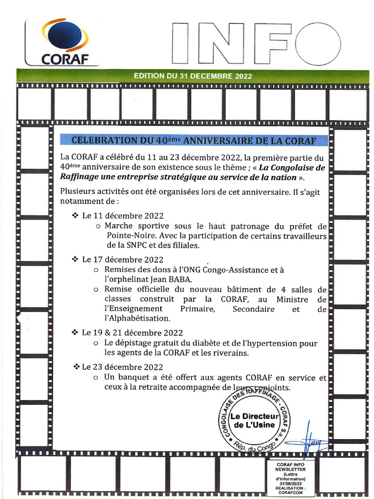 Célebration du 40éme anniversaire | PDF