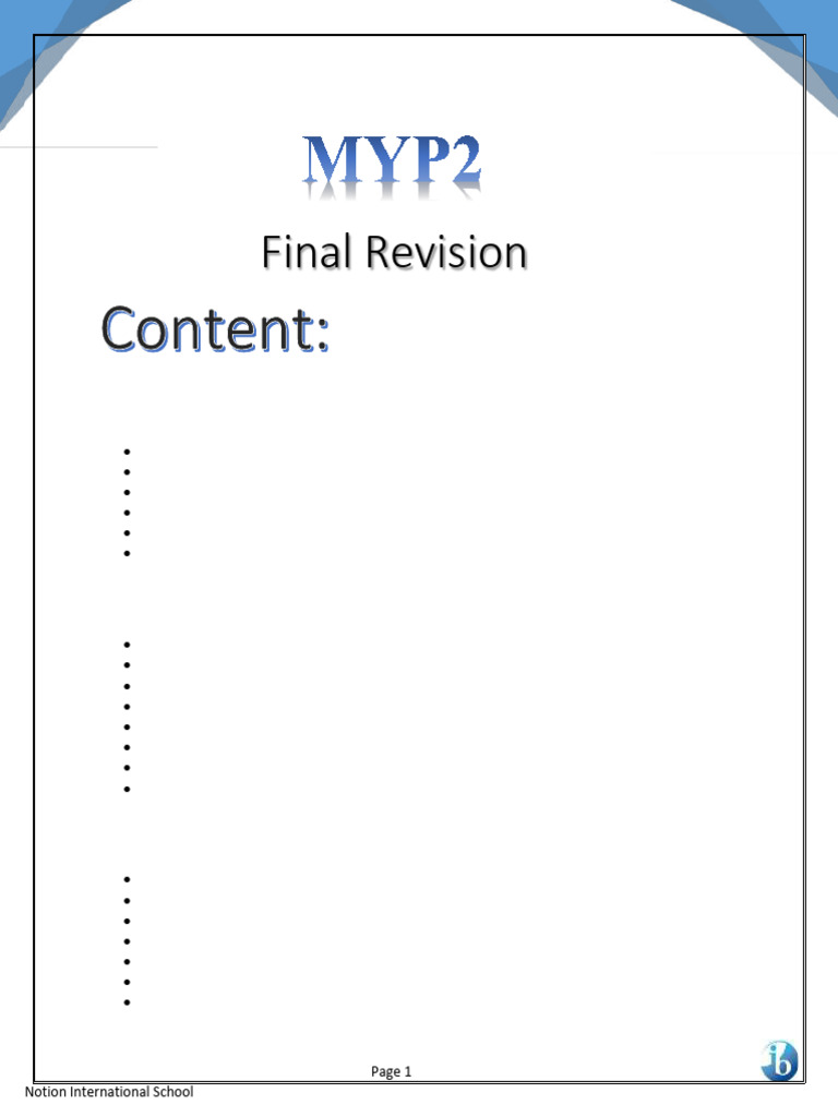 MYP2 final Revision | PDF | Area | Ratio