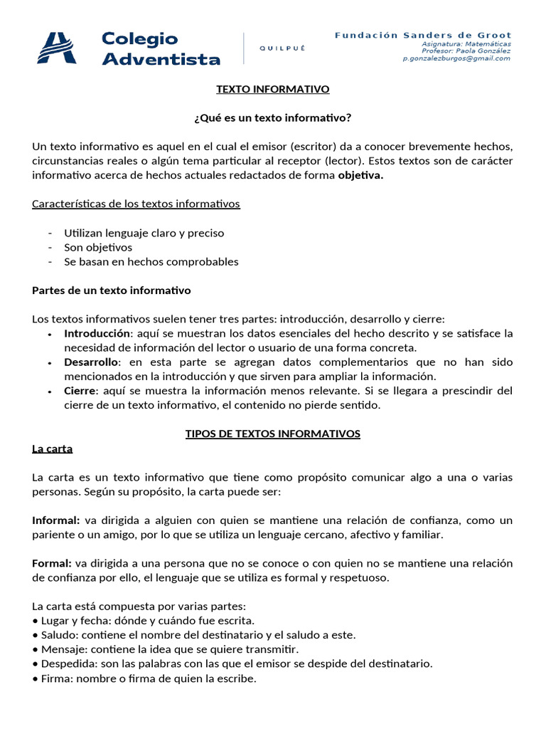 Guia Lenguaje Texto Informativo | PDF | Infografia | Comunicación humana