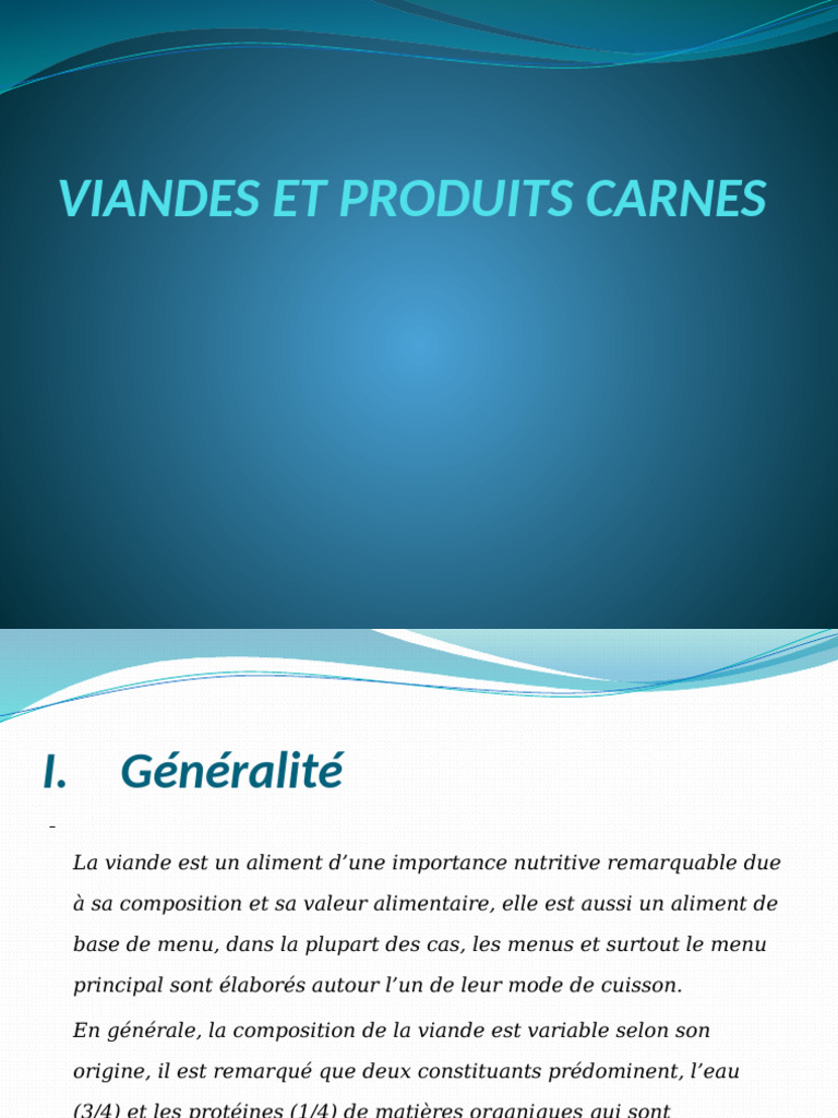 Viandes Et Produits Carnes | PDF | Muscle | Protéines