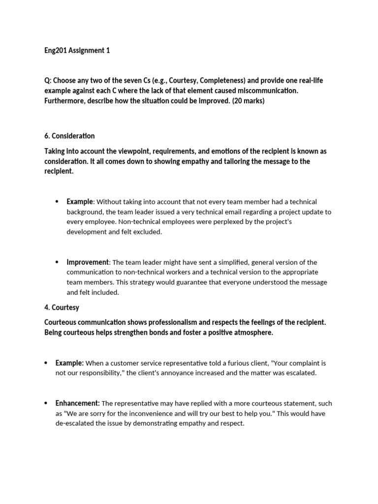 Eng201 Assignment 1 | PDF