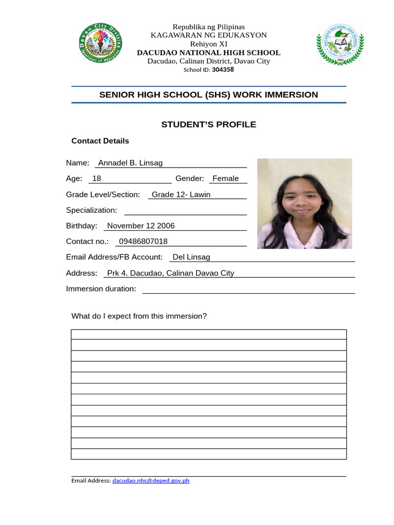 I.4. Student Profile | PDF