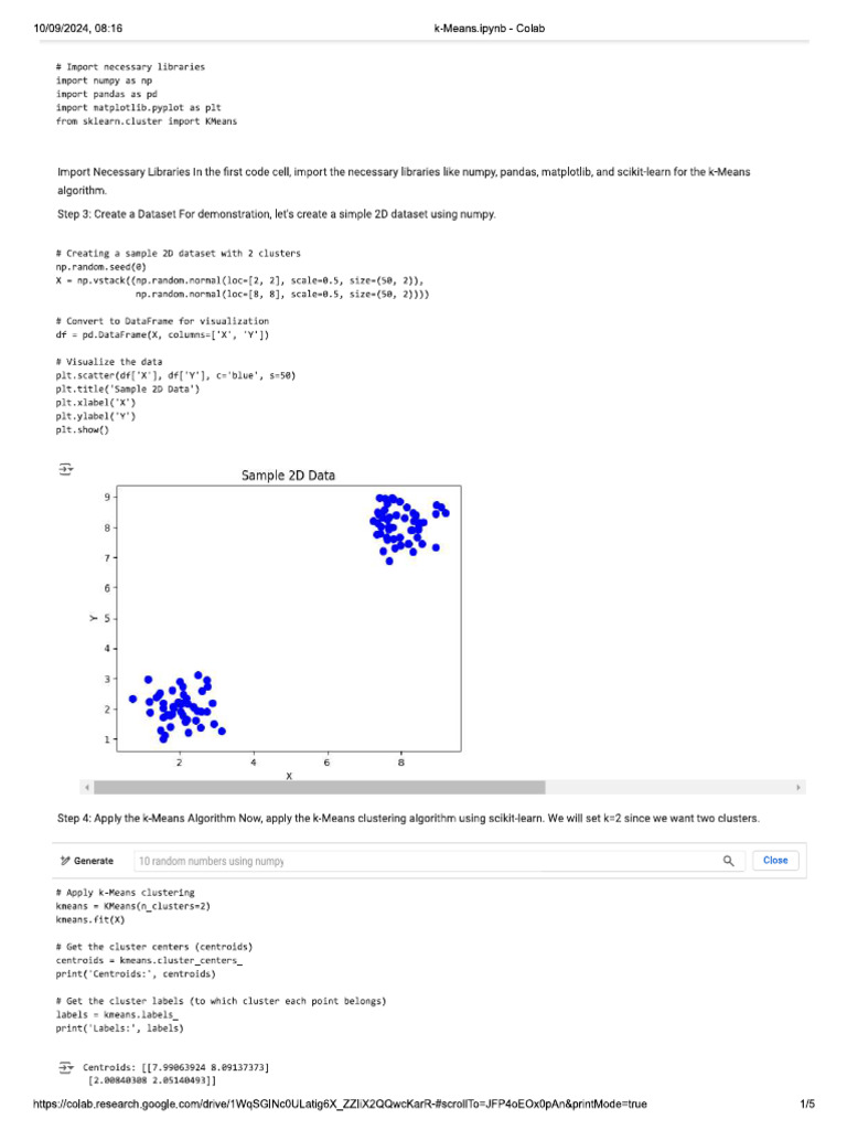K Means Illustration Colab | PDF
