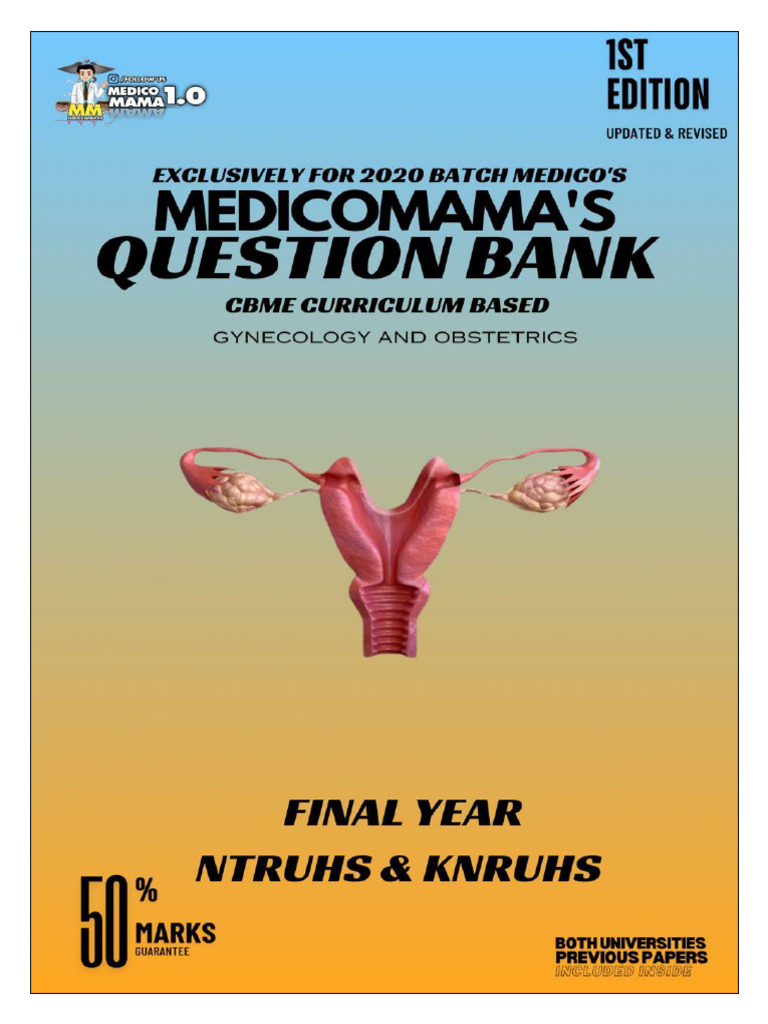 Medicomama's Obg QB | PDF | Cervical Cancer | Ovarian Cancer