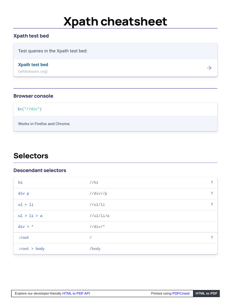 Chained XPath Usage Guide | PDF | Computing | Computer Programming
