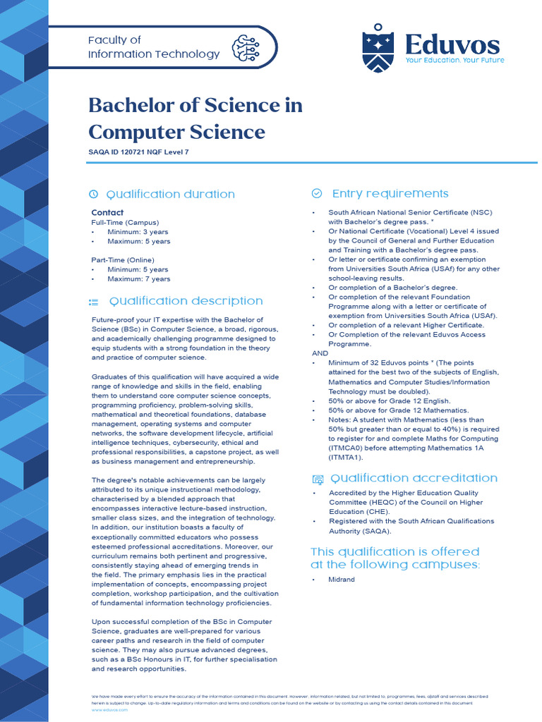 Bachelor of Science in Computer Science | PDF | World Wide Web ...